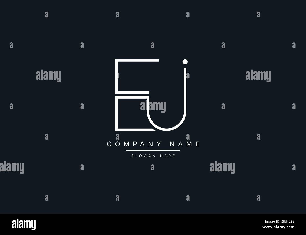monogram EJ alphabet initial line art logo vector, initial logo, logo ...