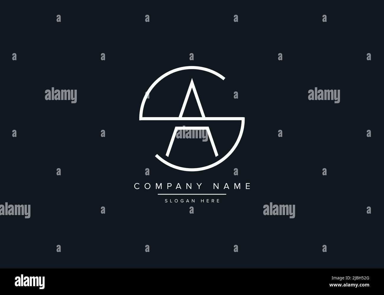 monogram AS alphabet initial line art logo vector, initial logo, logo ...