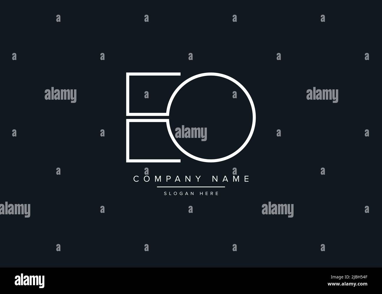 monogram EO alphabet initial line art logo vector, initial logo, logo ...