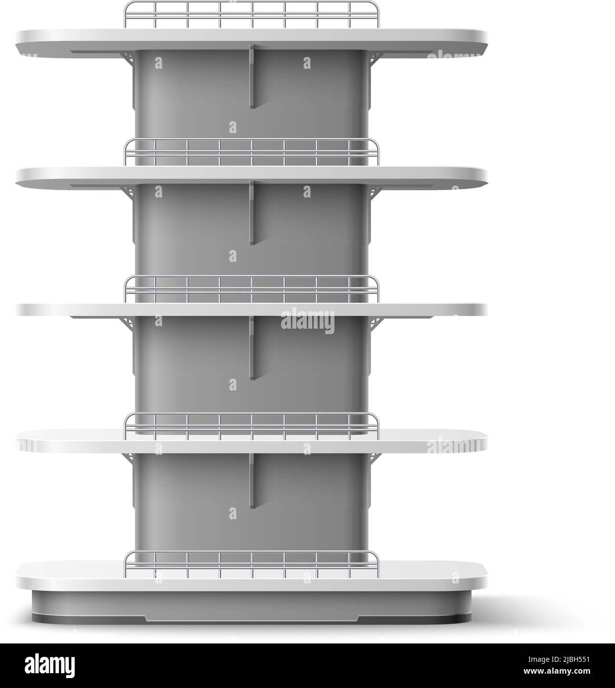 Supermarket Shelves Front View