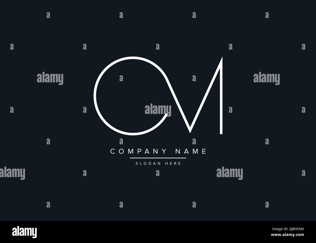monogram CM alphabet initial line art logo vector, initial logo, logo ...