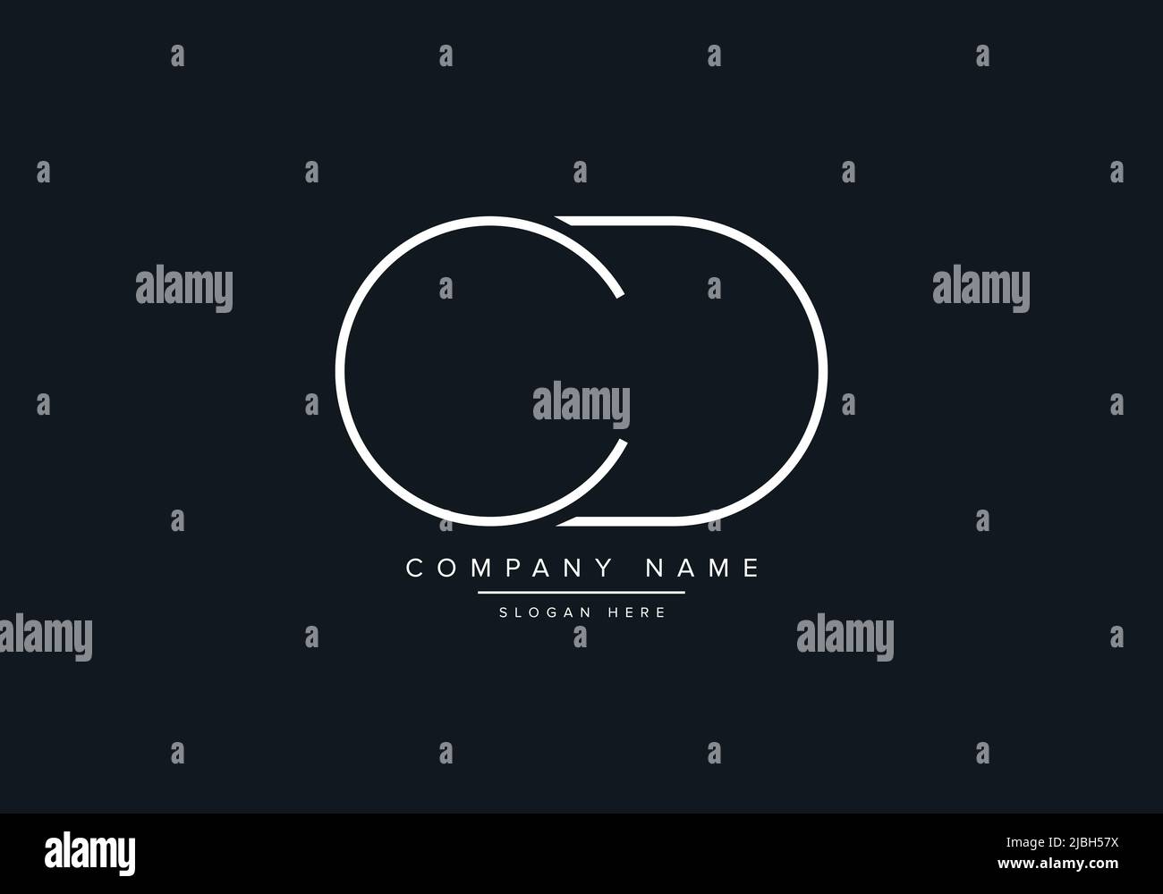 monogram CD alphabet initial line art logo vector, initial logo, logo ...