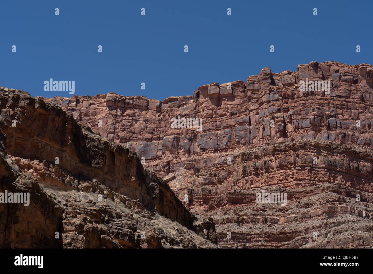 The natural beauty of rock formations and steep canyons along the San ...