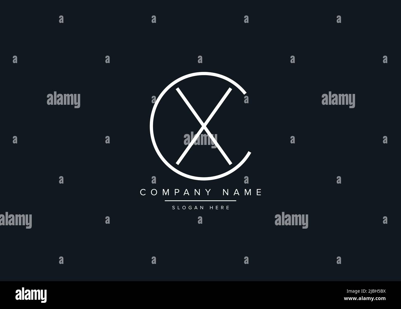 monogram CX alphabet initial line art logo vector, initial logo, logo ...