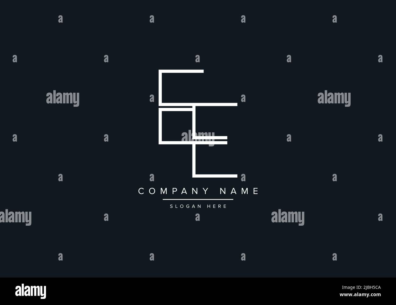 monogram EE alphabet initial line art logo vector, initial logo, logo ...