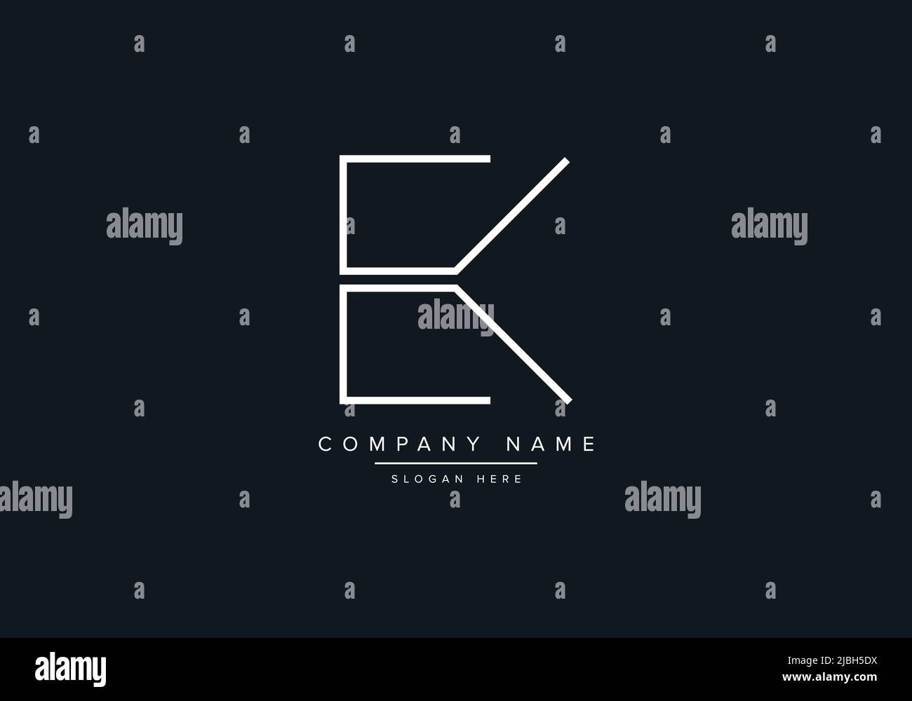 monogram EK alphabet initial line art logo vector, initial logo, logo ...