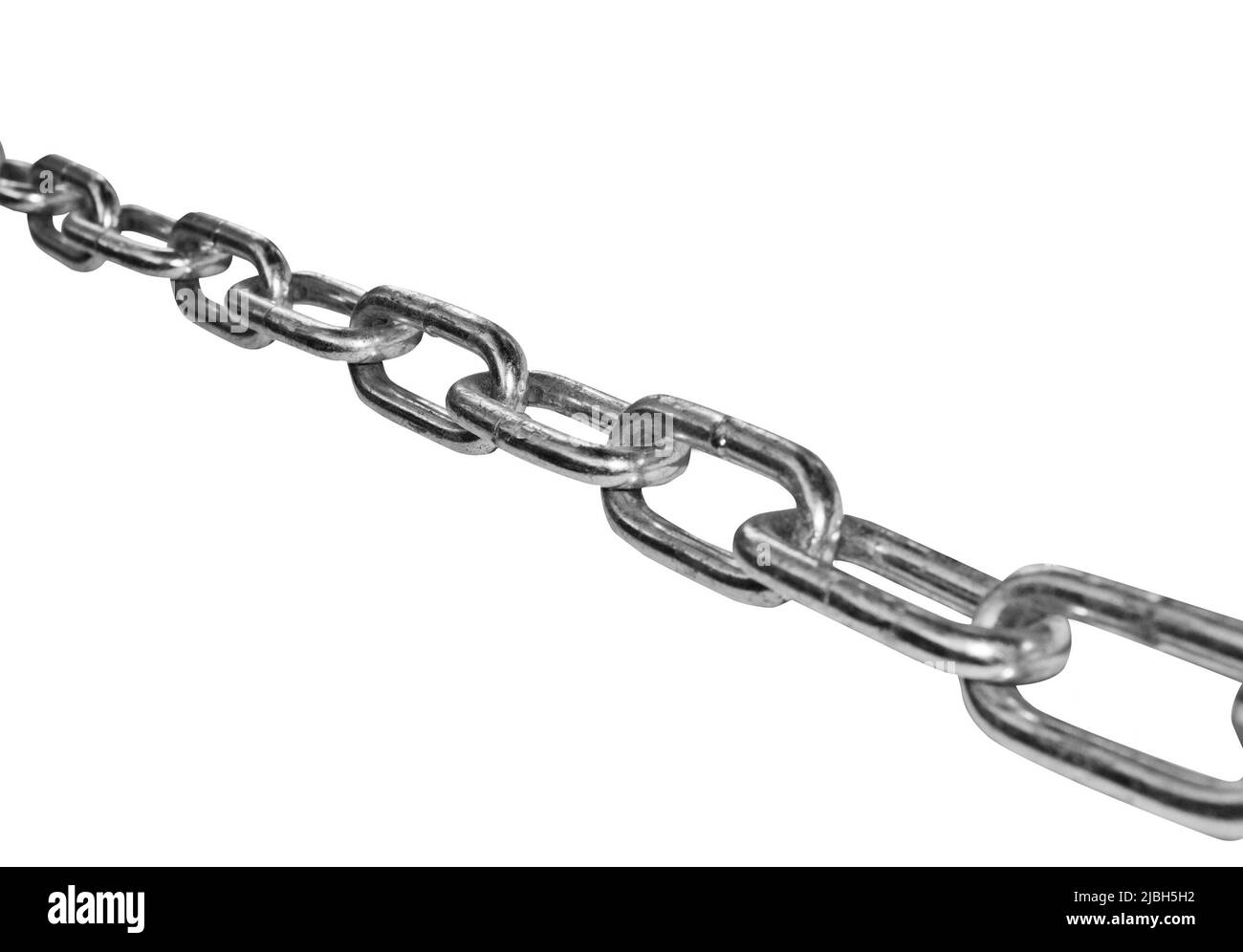 Iron chain links isolated on white background Stock Photo - Alamy