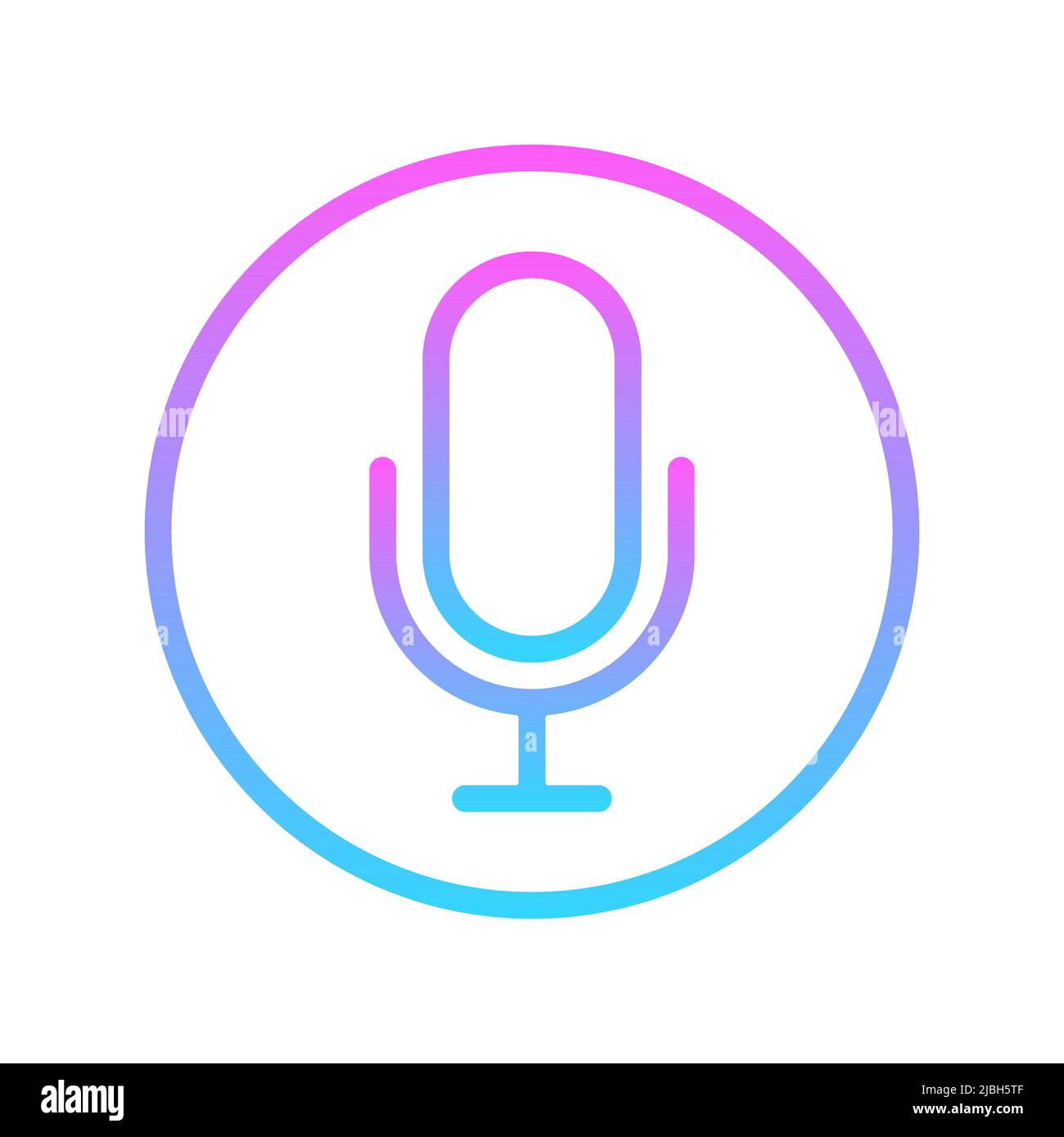 Colorful vector clipart illustration micro. The sign is a microphone ...