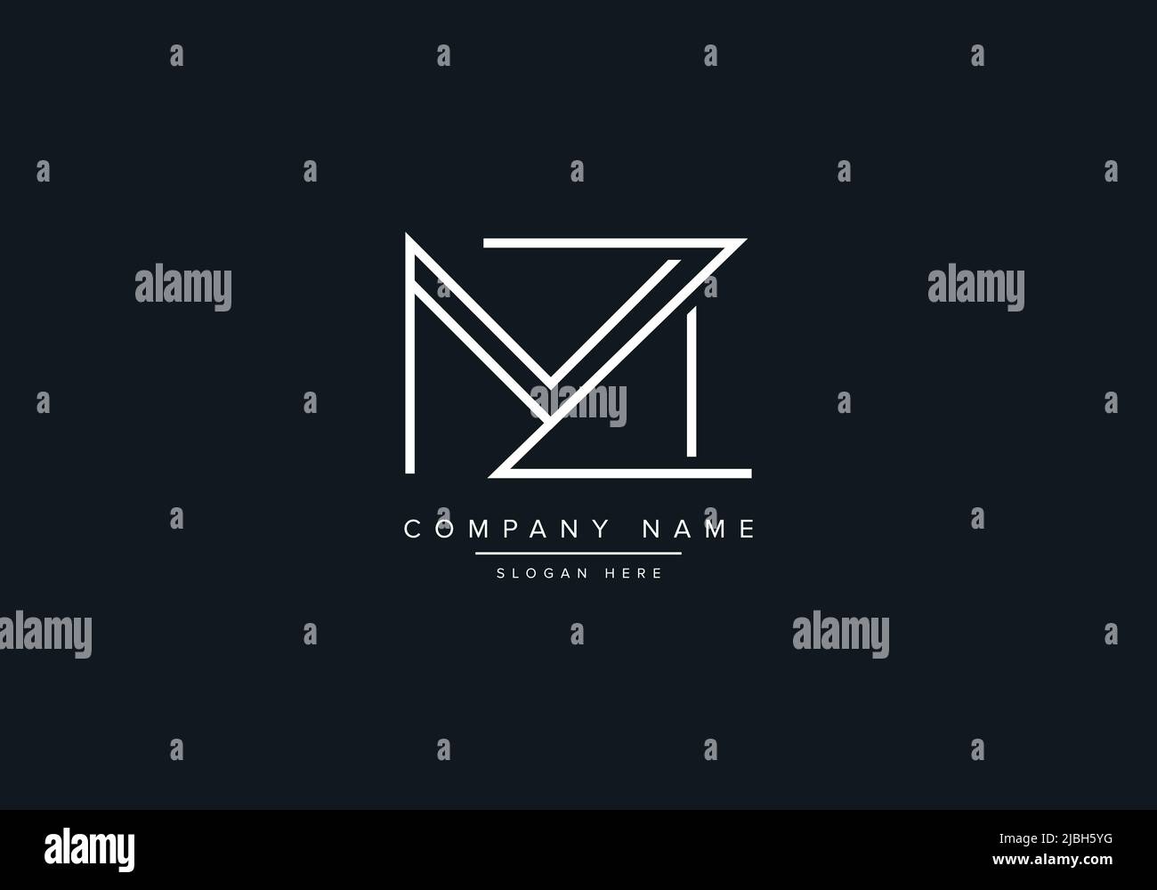monogram MZ alphabet initial line art logo vector, initial logo, logo ...