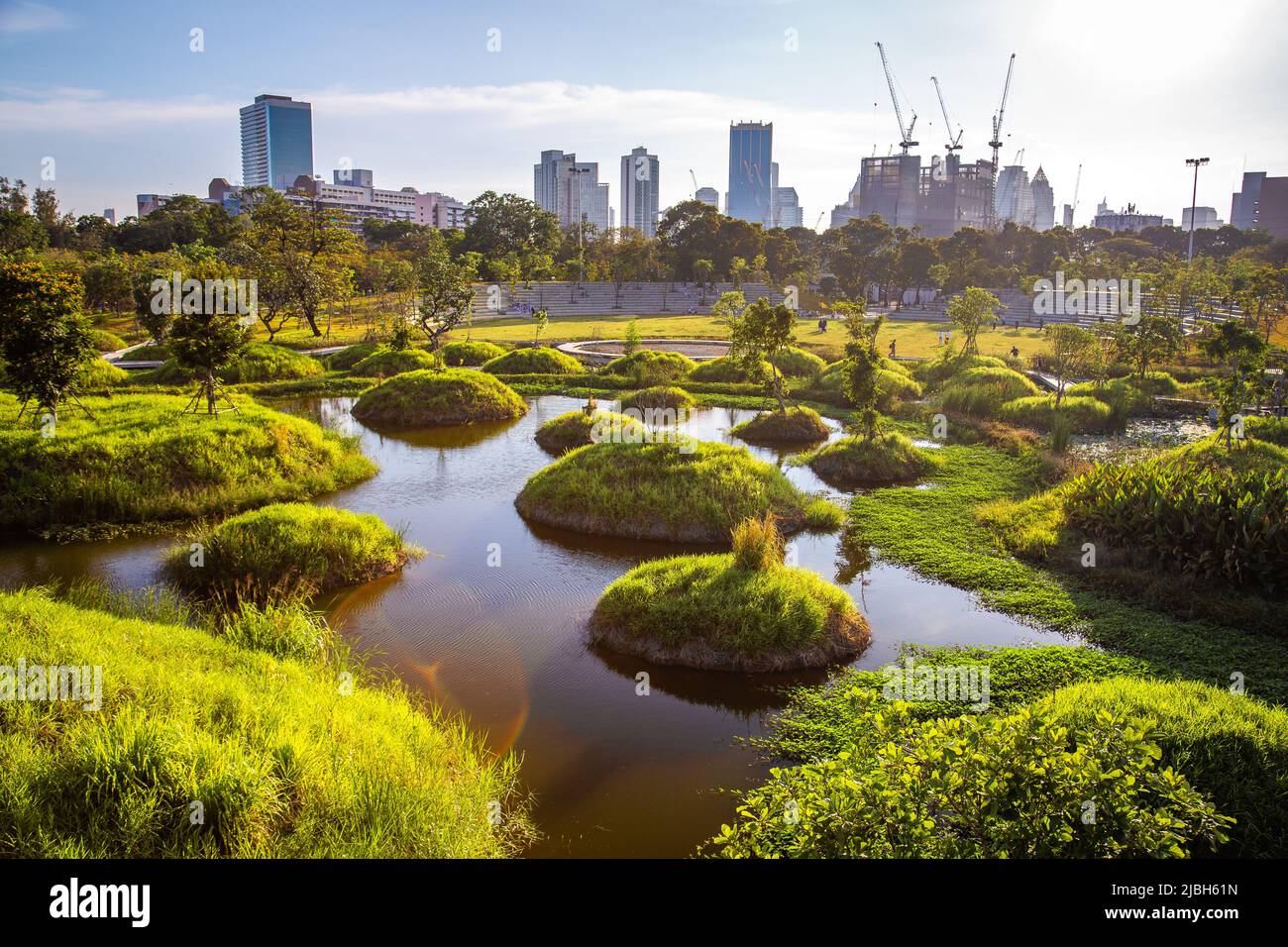Benjakitti Park or Benchakitti forest park new design walkway in ...