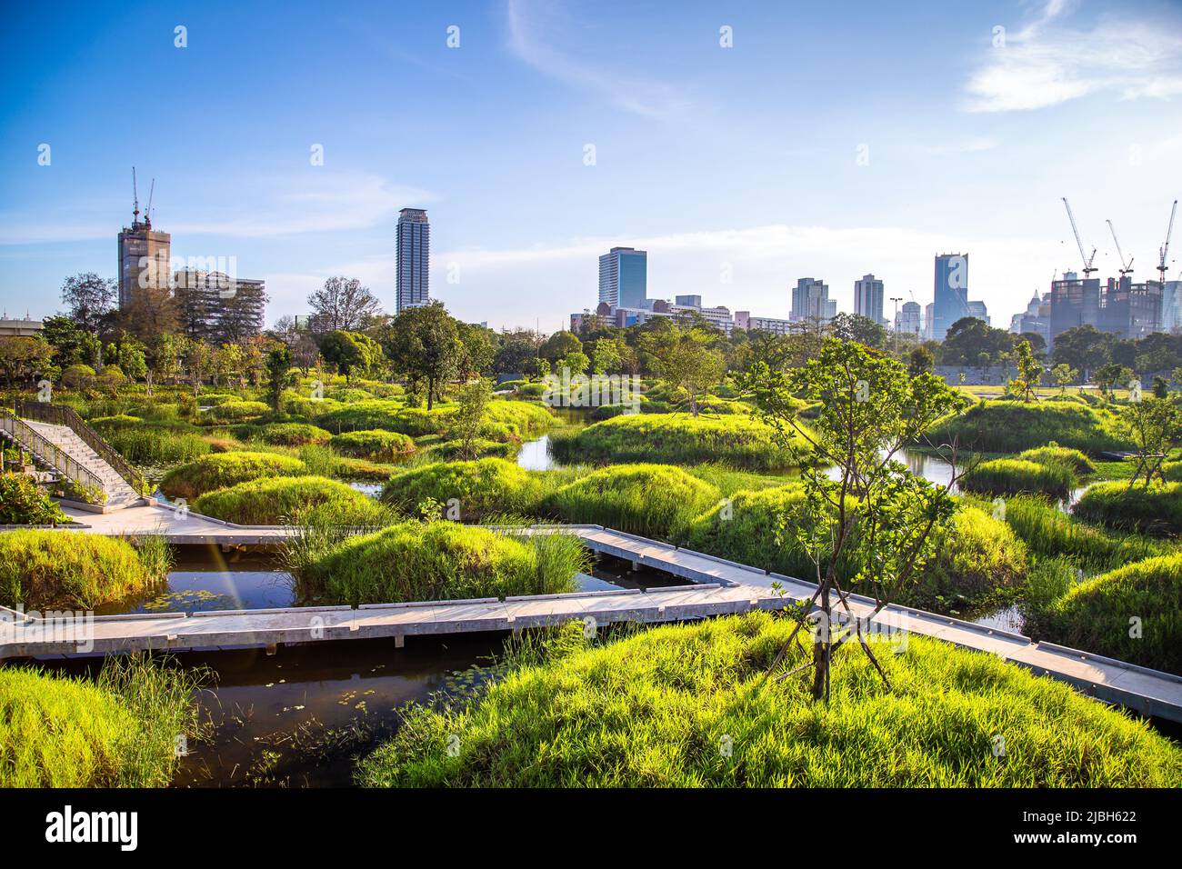 Benjakitti Park or Benchakitti forest park new design walkway in ... Benjakitti Park or Benchakitti forest park new design walkway in ...