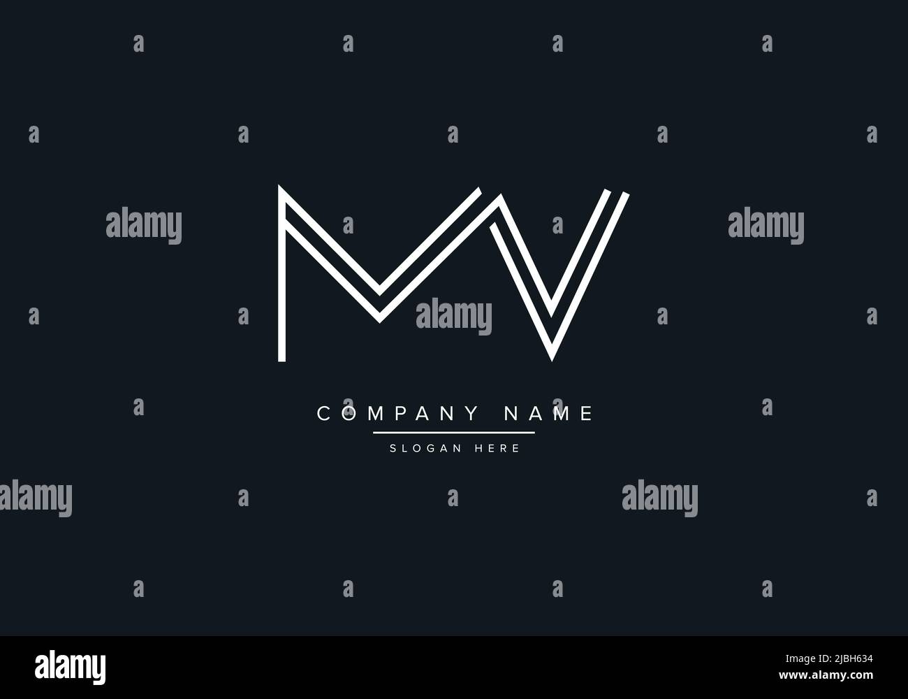 monogram MV alphabet initial line art logo vector, initial logo, logo ...