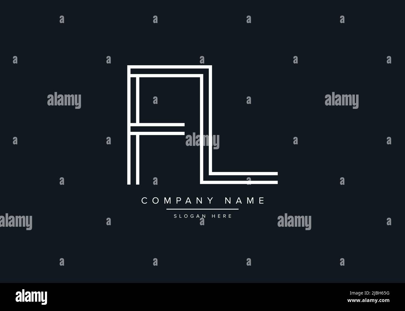 monogram FL alphabet initial line art logo vector, initial logo, logo ...