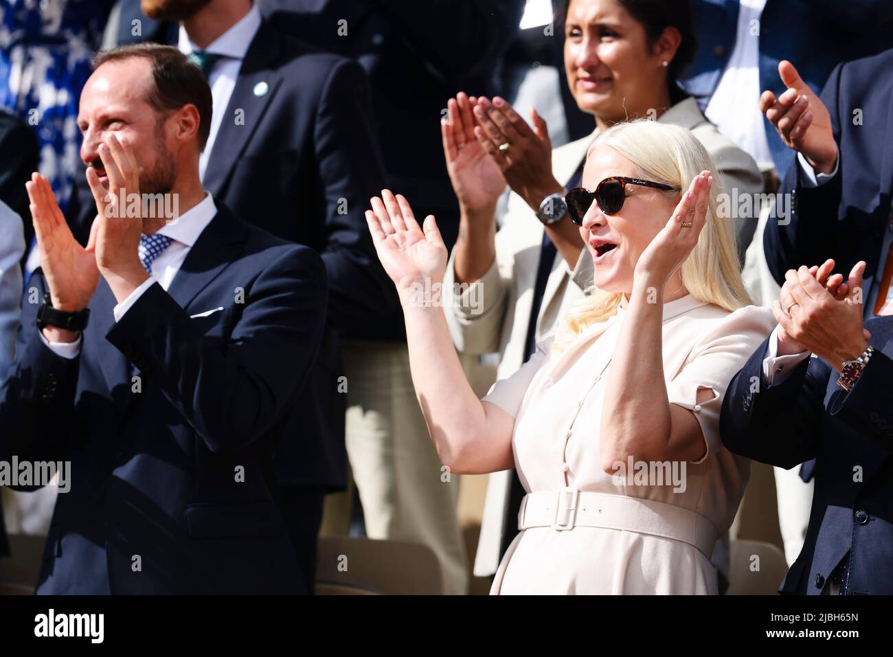 Paris, France. 5th June, 2022. Haakon, Crown Prince of Norway, and his ...