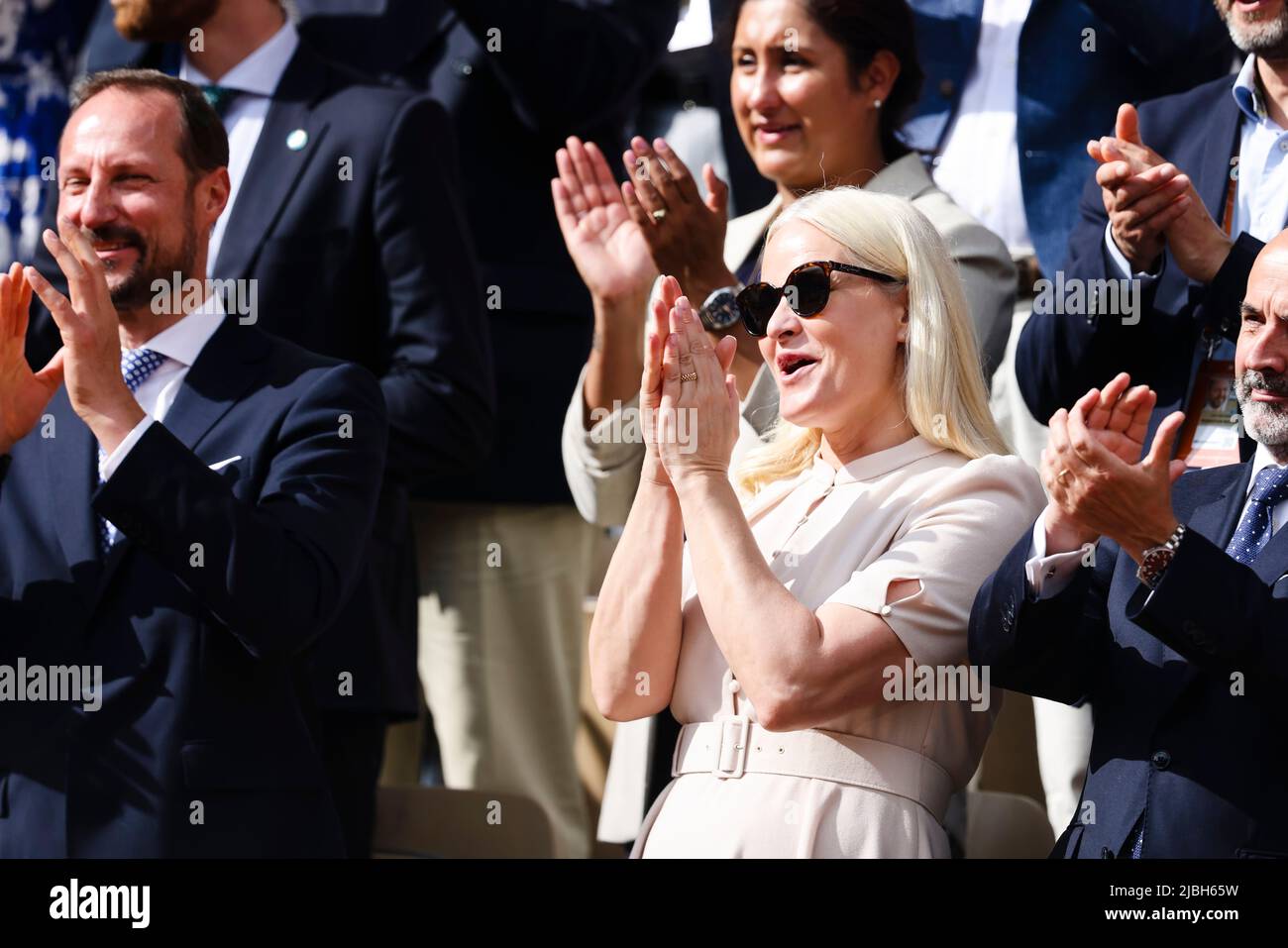 Paris, France. 5th June, 2022. Haakon, Crown Prince of Norway, and his ...