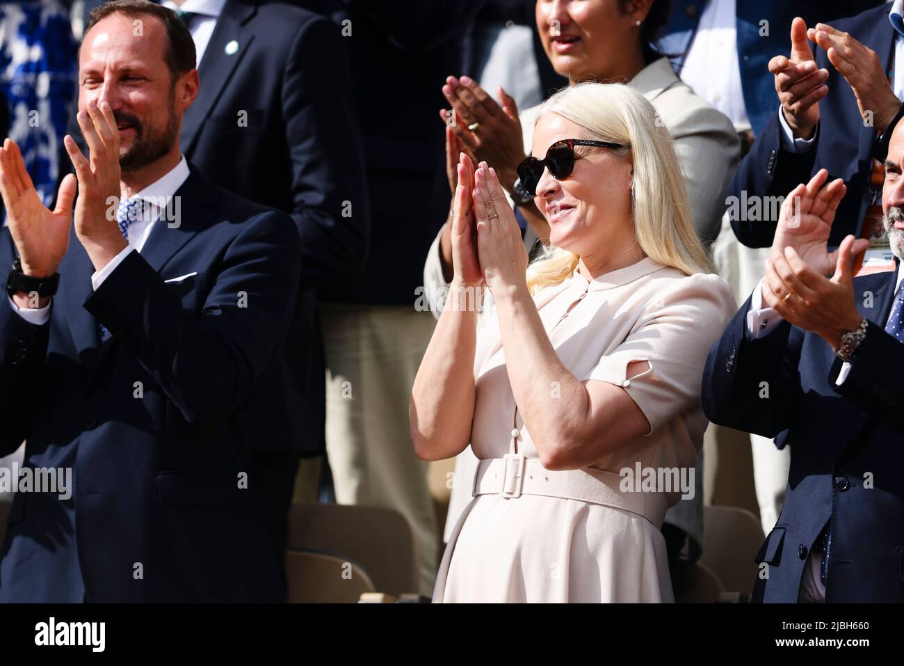 Paris, France. 5th June, 2022. Haakon, Crown Prince of Norway, and his ...