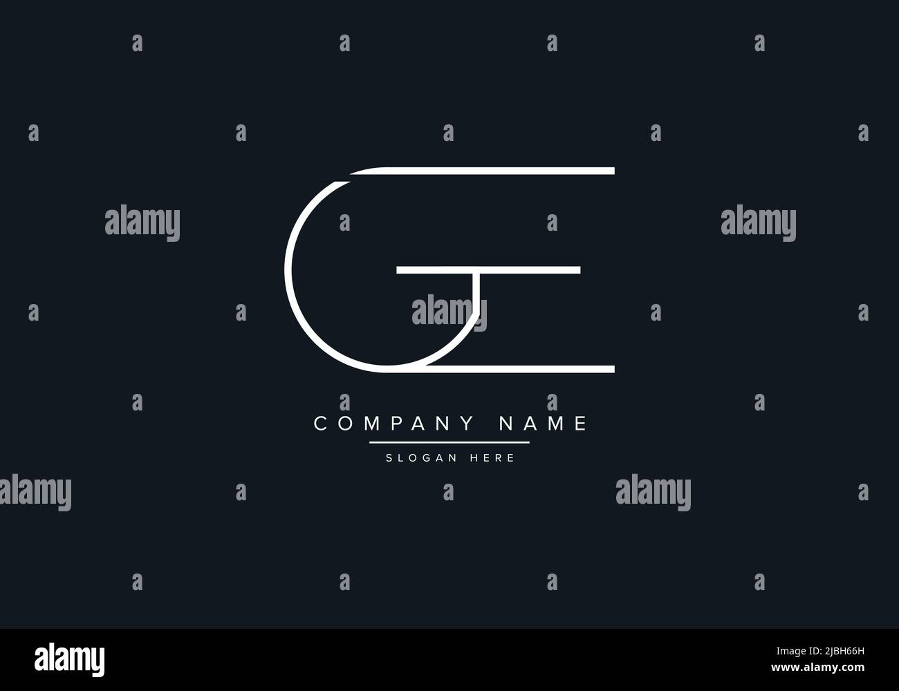 monogram GE alphabet initial line art logo vector, initial logo, logo ...