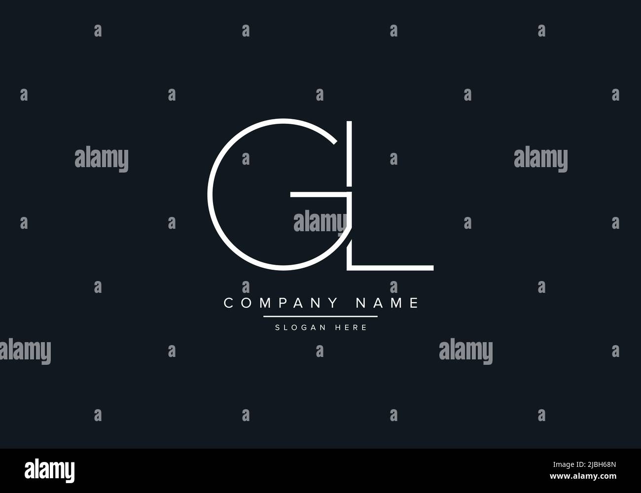 monogram GL alphabet initial line art logo vector, initial logo, logo ...