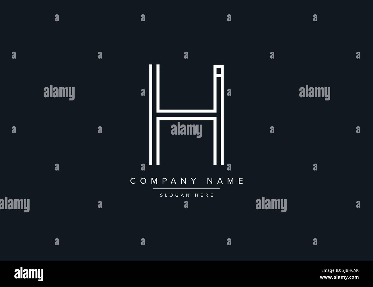 monogram HI alphabet initial line art logo vector, initial logo, logo ...