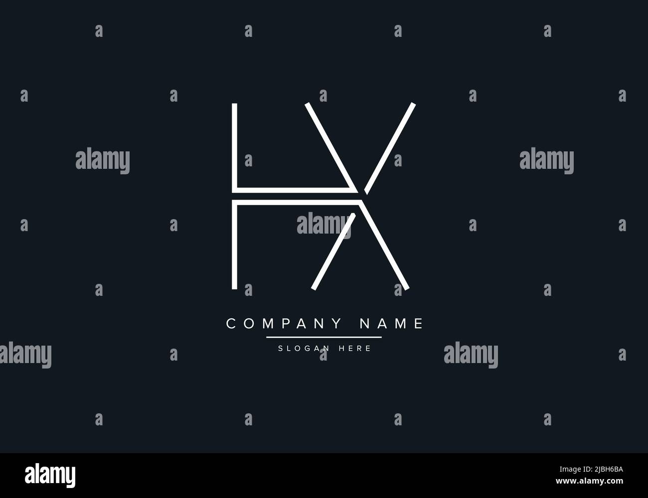 monogram HX alphabet initial line art logo vector, initial logo, logo ...