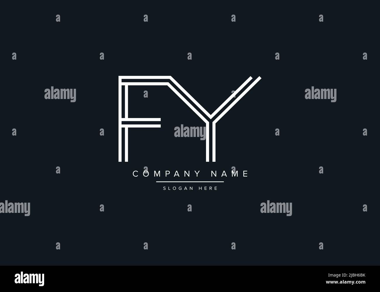 monogram FY alphabet initial line art logo vector, initial logo, logo ...