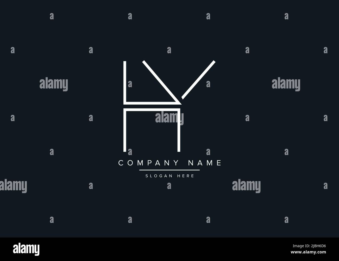 monogram HY alphabet initial line art logo vector, initial logo, logo ...