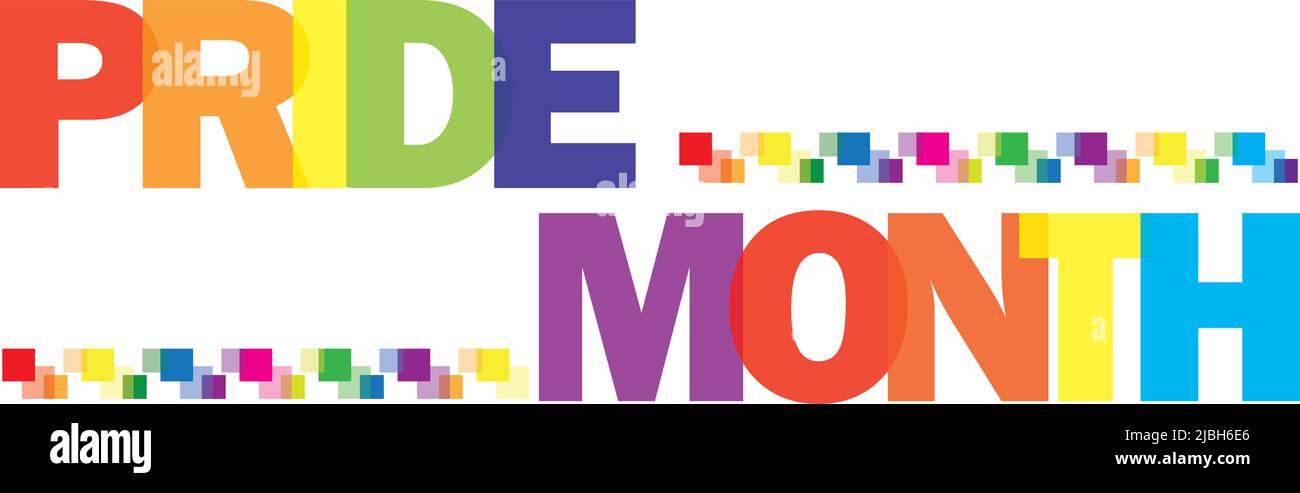 Pride Month Logo Colorful Rainbow Cubes Stock Vector Image & Art - Alamy