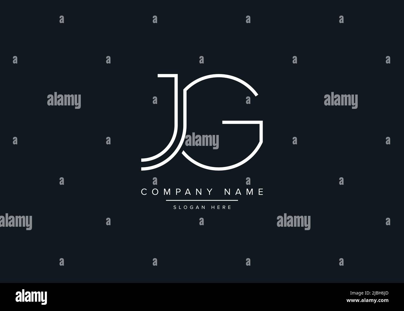 alphabet letters monogram icon logo JG Stock Vector Image & Art - Alamy