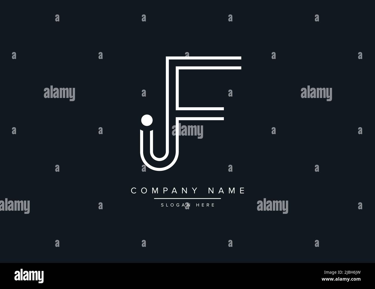 alphabet letters monogram icon logo JF Stock Vector Image & Art - Alamy