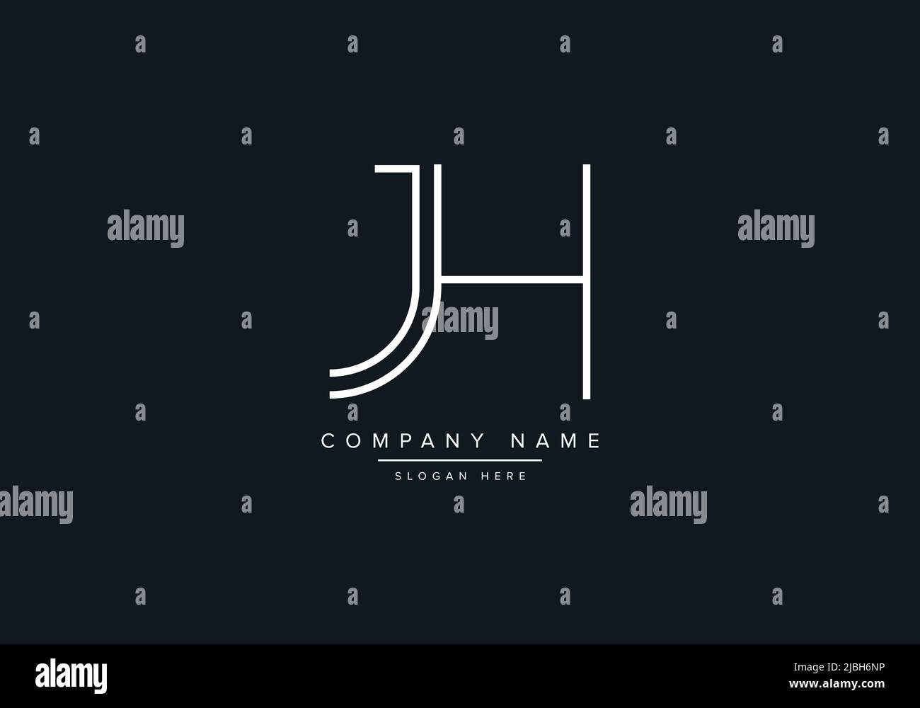 alphabet letters monogram icon logo JH Stock Vector Image & Art - Alamy