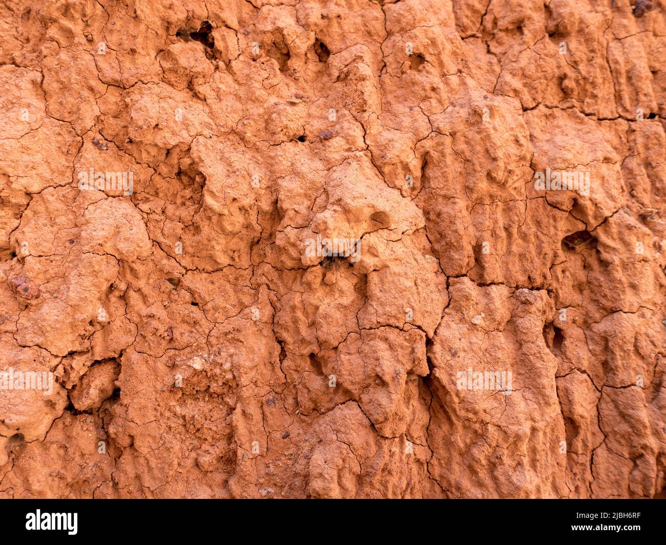 Texture of red clay. Natural natural patterns. Dry red background ...