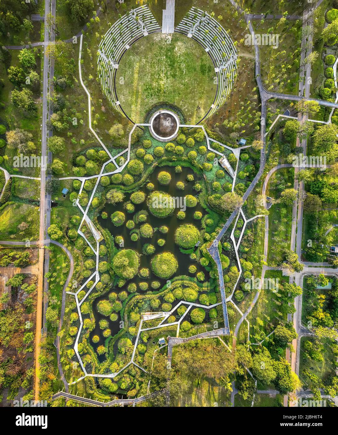 Benjakitti Park or Benchakitti forest park new design walkway in ... Benjakitti Park or Benchakitti forest park new design walkway in ...