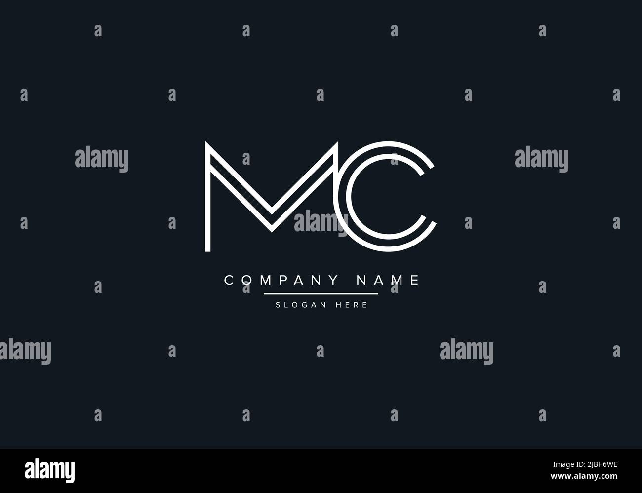 alphabet letters monogram icon logo MC Stock Vector Image & Art - Alamy