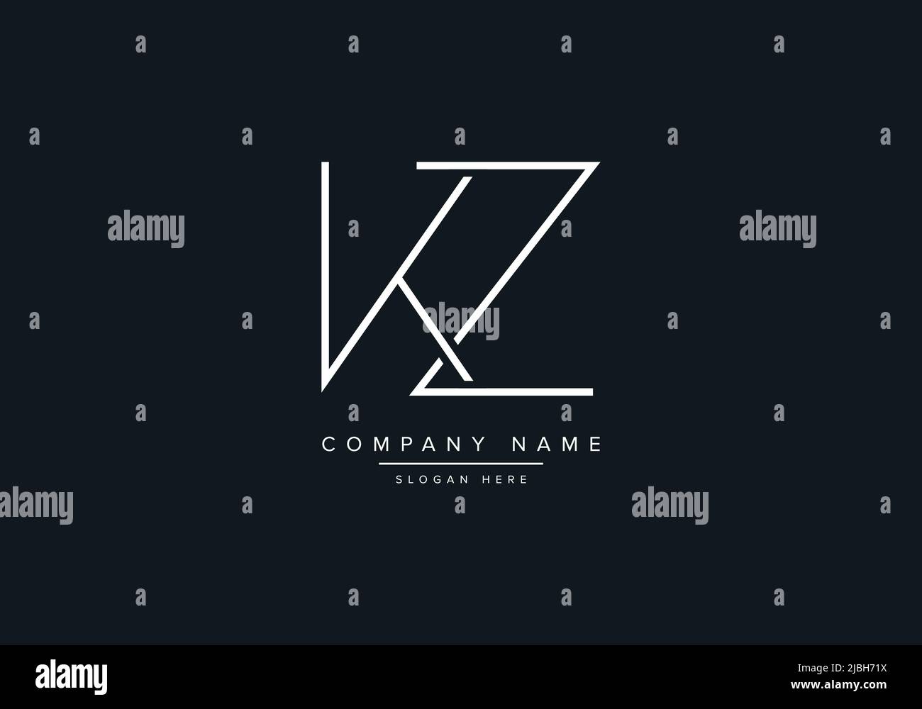 alphabet letters monogram icon logo KZ Stock Vector Image & Art - Alamy