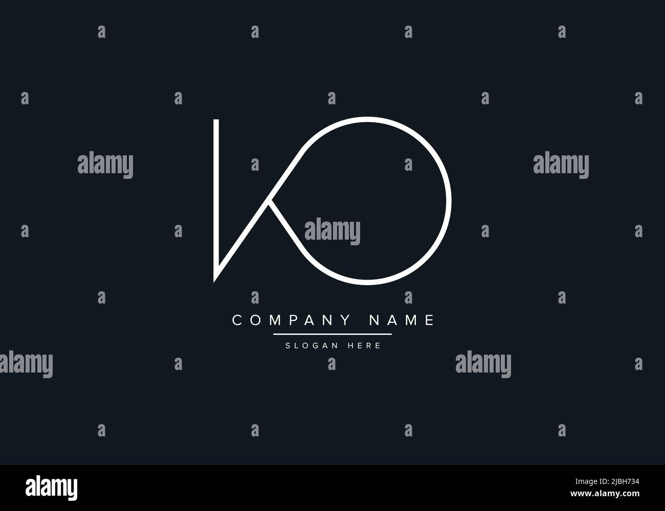 alphabet letters monogram icon logo KO Stock Vector Image & Art - Alamy