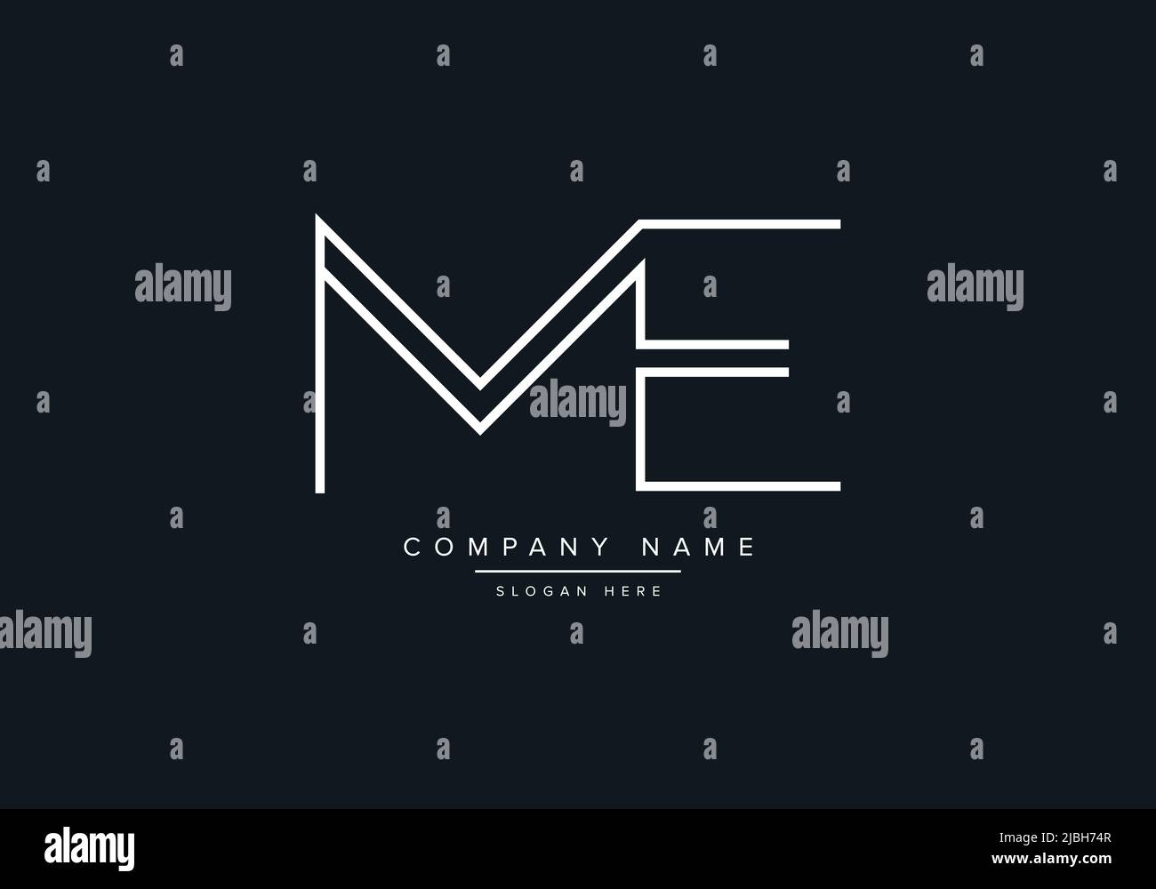 alphabet letters monogram icon logo ME Stock Vector Image & Art - Alamy