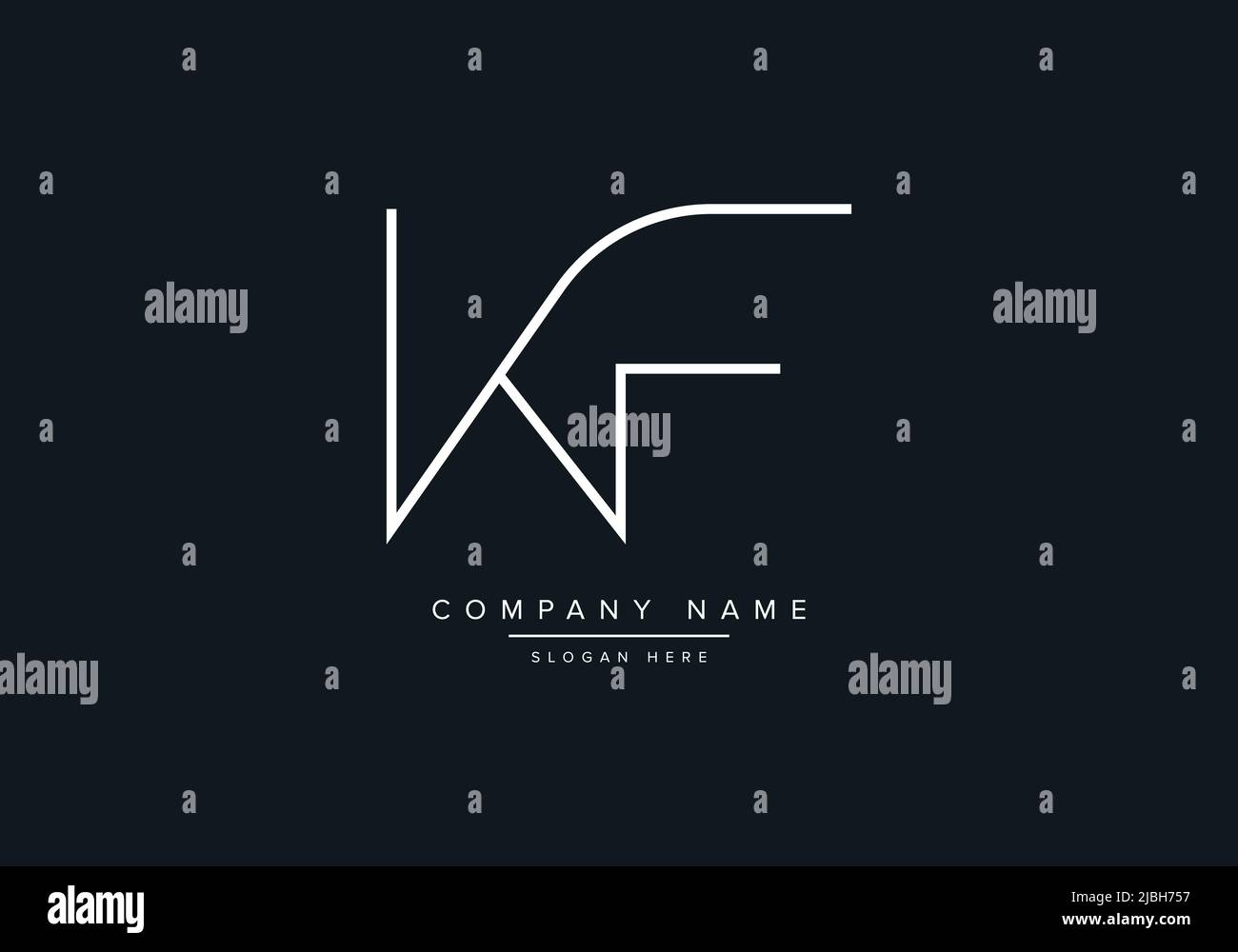 alphabet letters monogram icon logo KF Stock Vector Image & Art - Alamy
