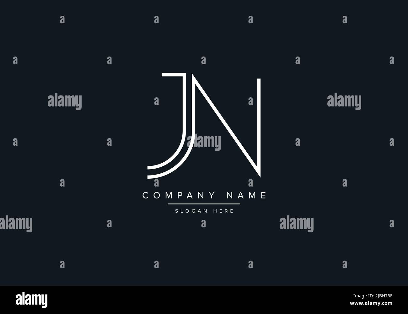 Jn logo design hi-res stock photography and images - Alamy