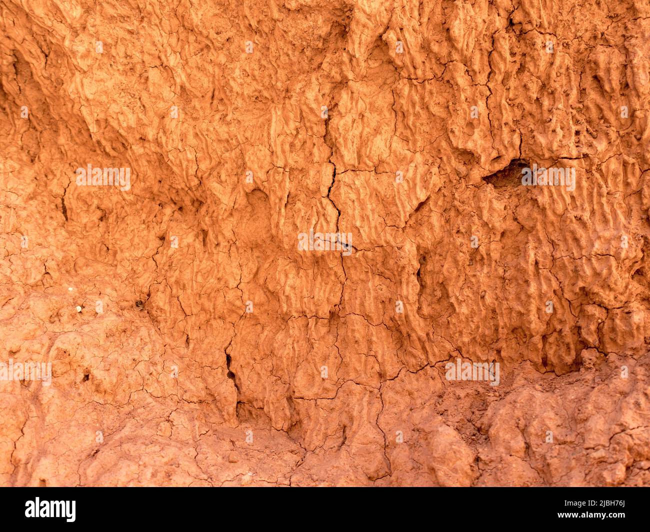 Texture of red clay. Natural natural patterns. Dry red background ...