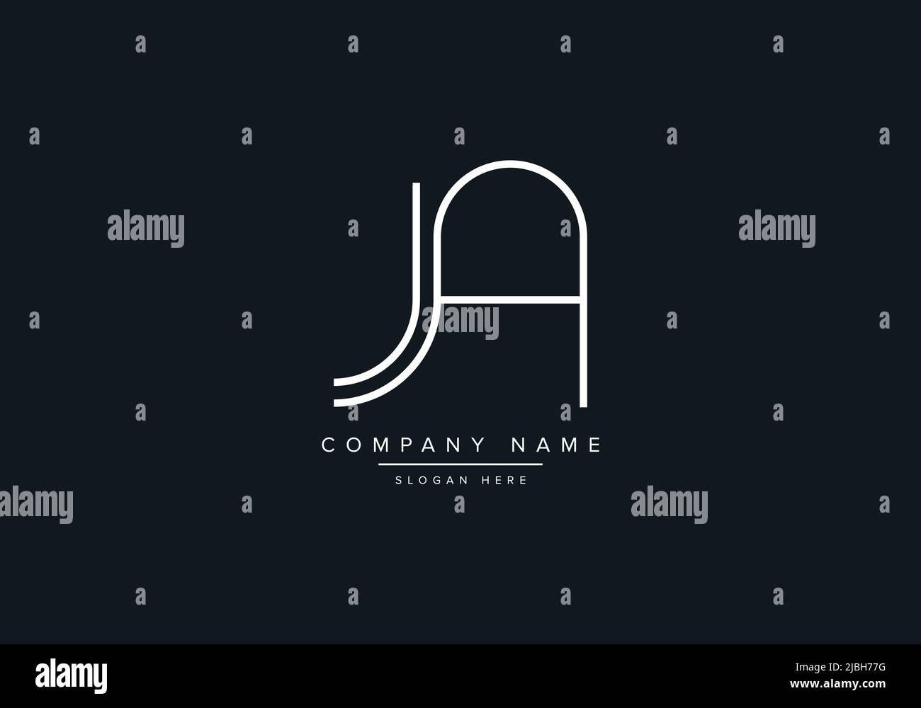 alphabet letters monogram icon logo JA Stock Vector Image & Art - Alamy