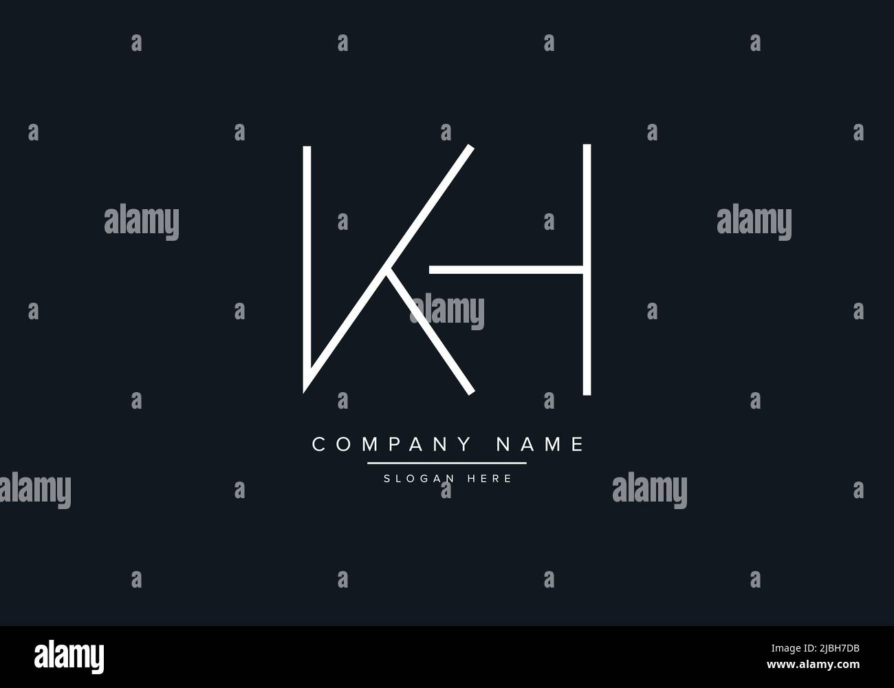 alphabet letters monogram icon logo KH Stock Vector Image & Art - Alamy