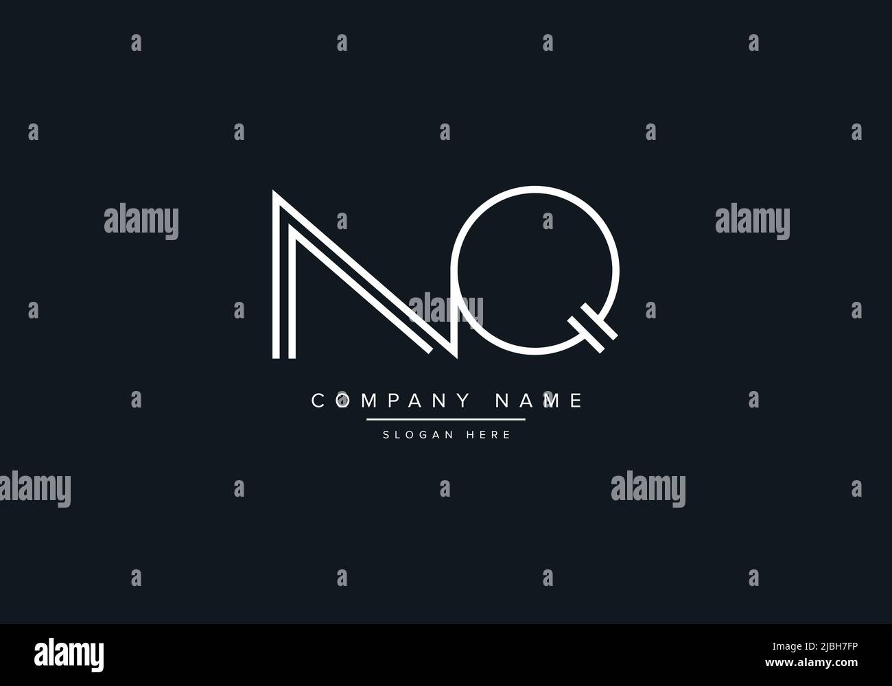 alphabet letters monogram icon logo NQ Stock Vector Image & Art - Alamy