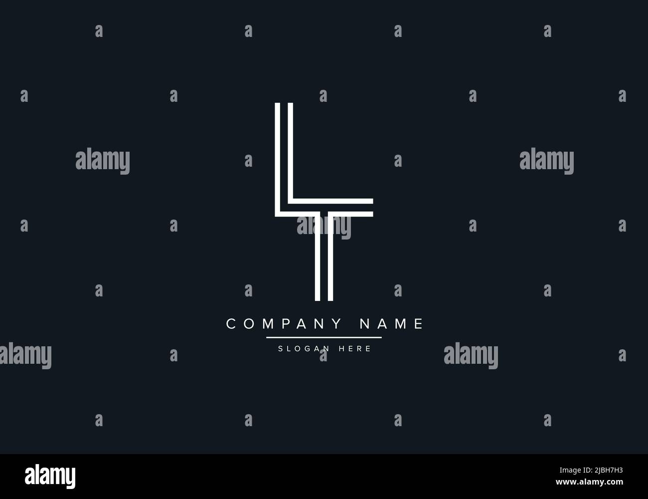 Lt minimal logo design hi-res stock photography and images - Alamy