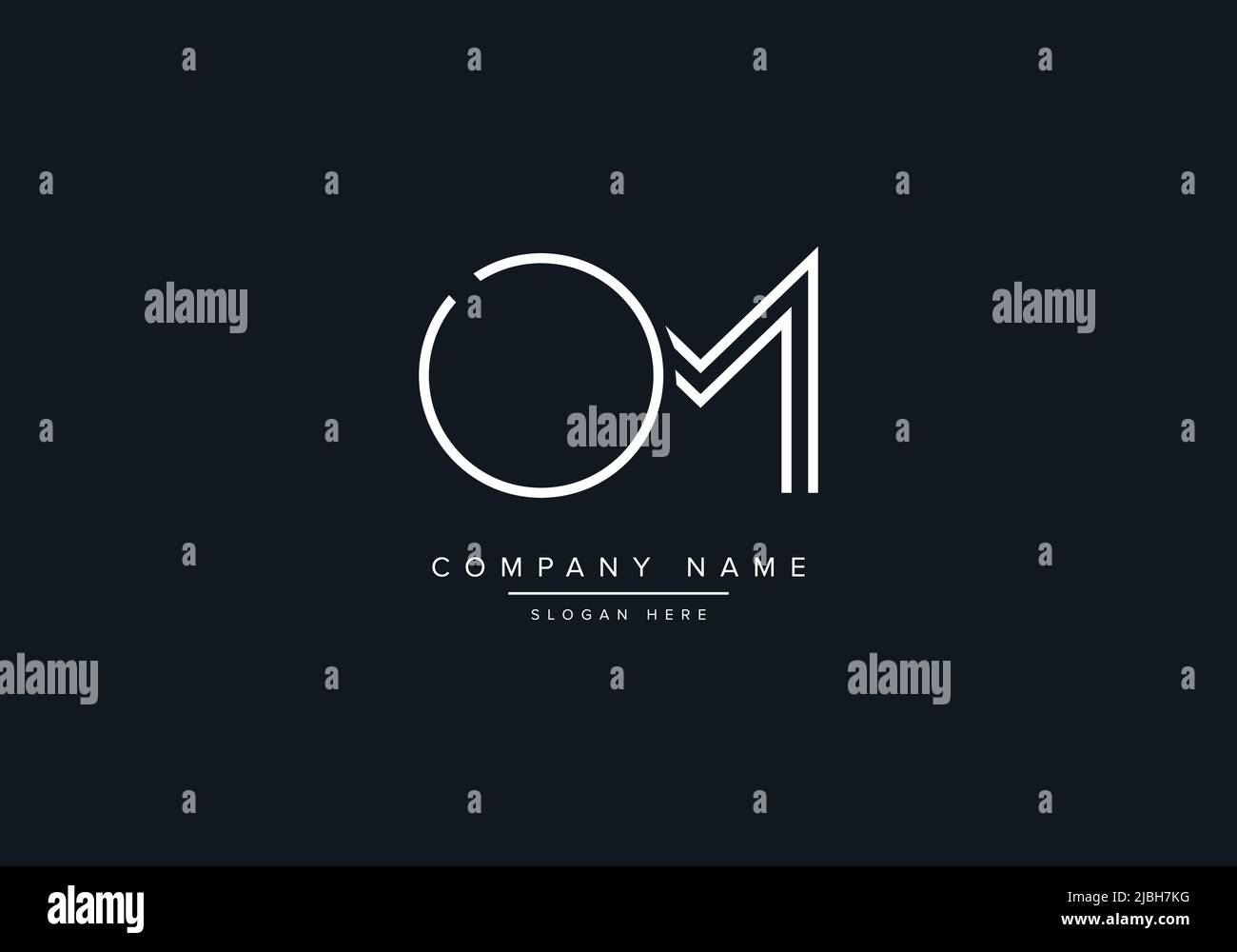 Creative Letters OM Logo Design Vector Template Stock Vector Image ...