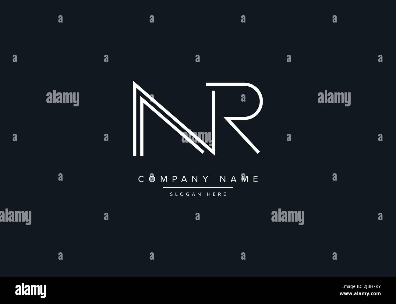 Creative Letters MR Logo Design Vector Template Stock Vector Image ...