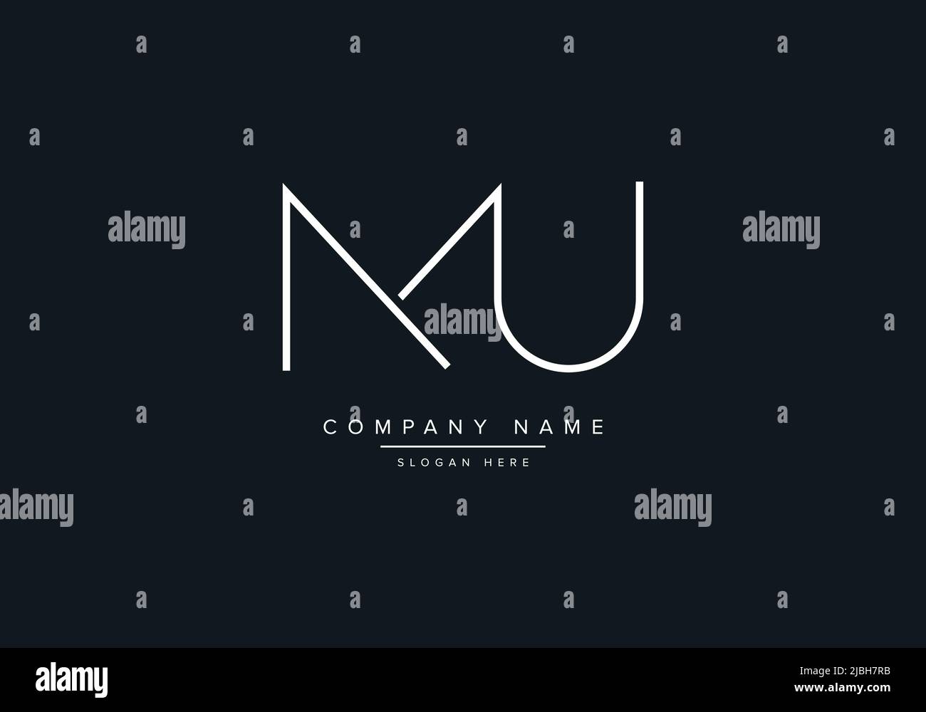 Creative Letters MU Logo Design Vector Template Stock Vector Image ...