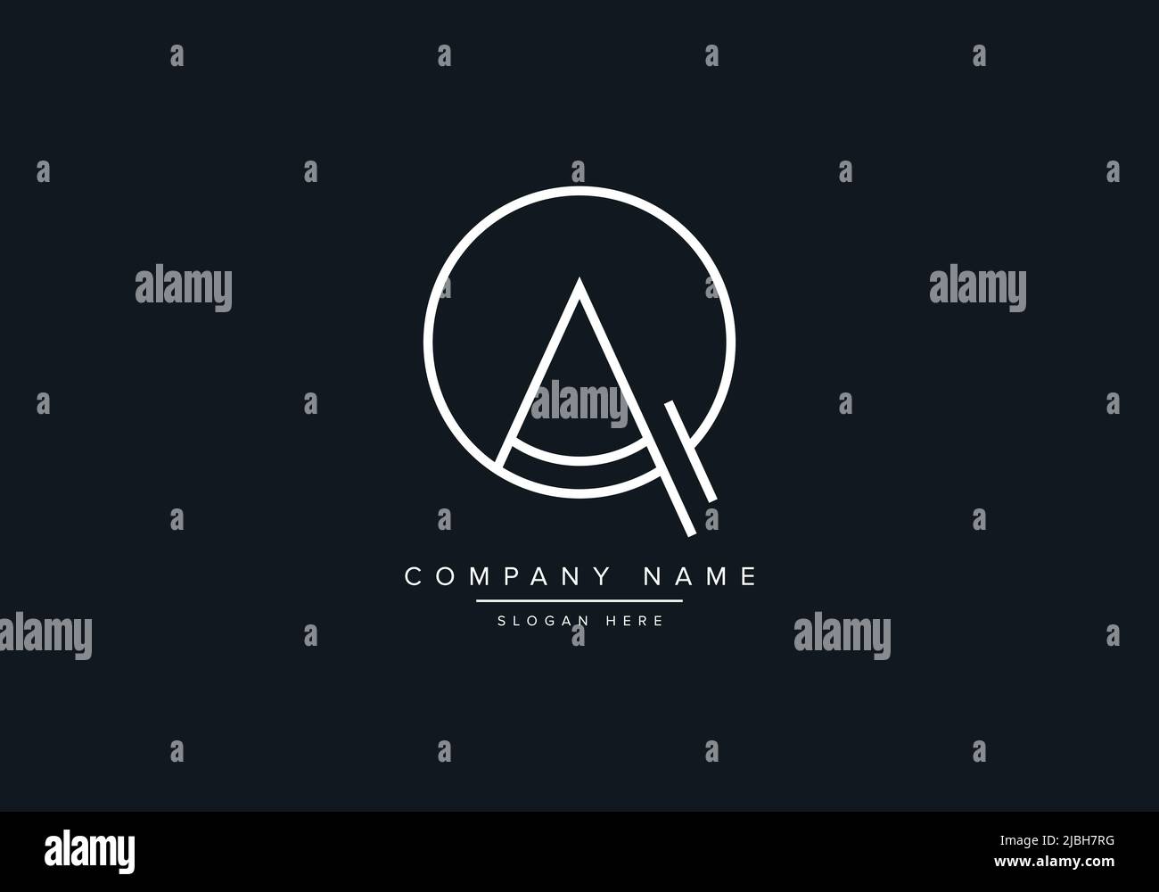 Creative Letters Qa Logo Design Vector Template Stock Vector Image