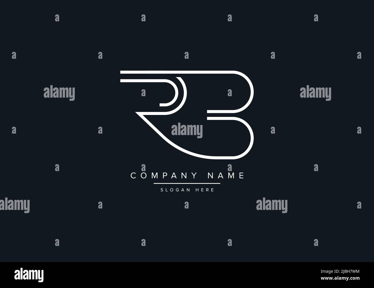 Creative Letters RB Logo Design Vector Template Stock Vector Image & Art - Alamy