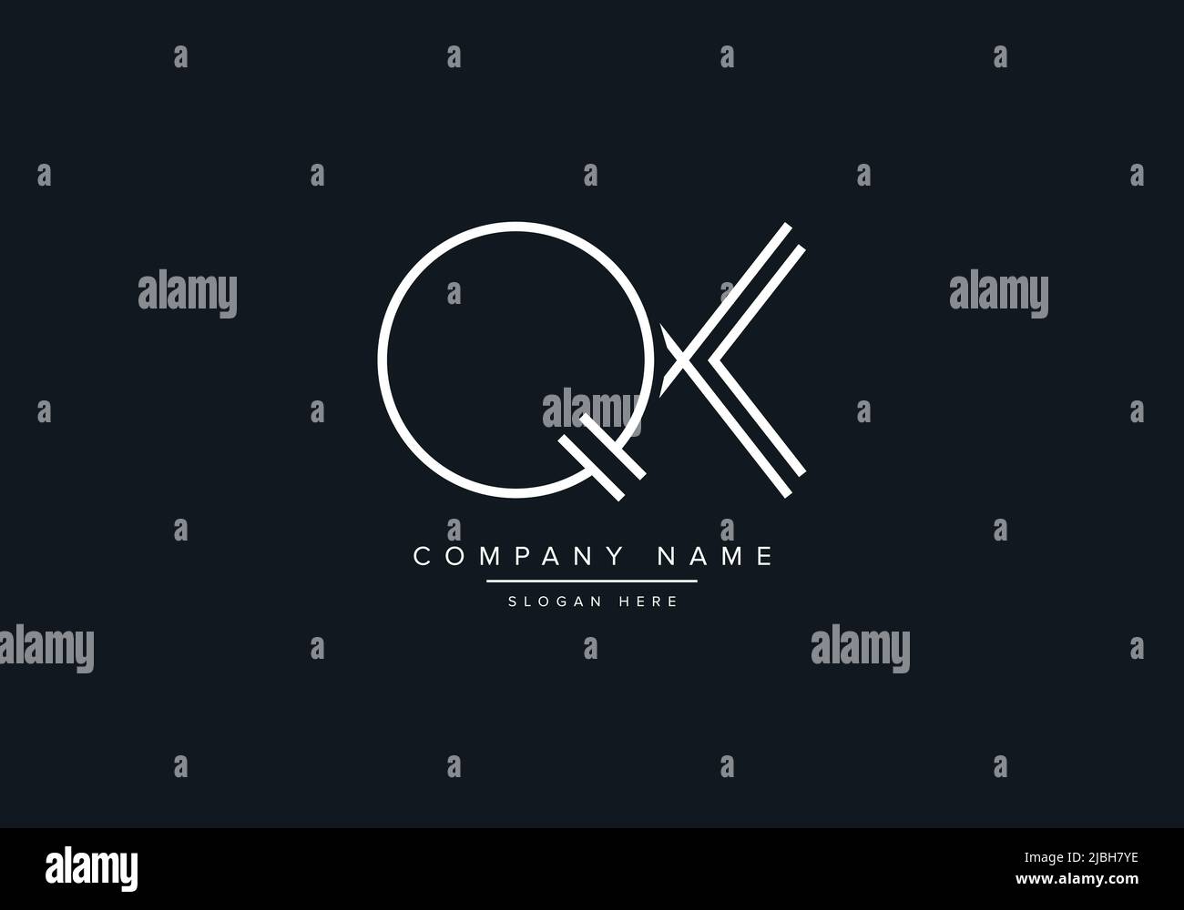 Creative Letters QX Logo Design Vector Template Stock Vector Image ...