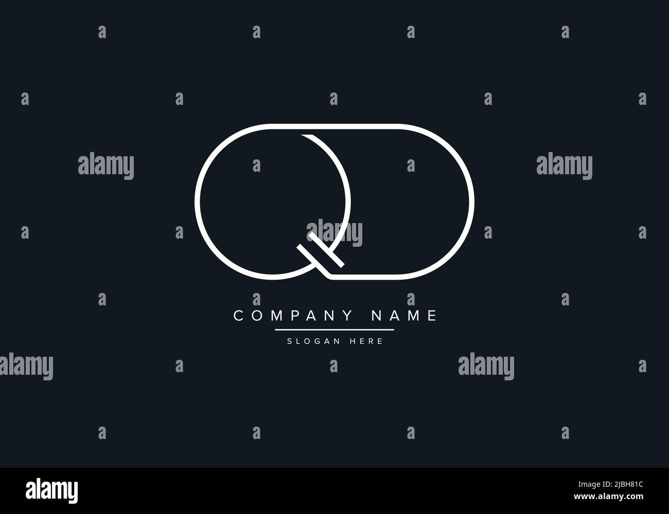 Creative Letters QD Logo Design Vector Template Stock Vector Image ...